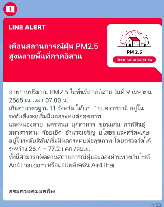 東北部多地區PM2.5霧霾嚴重 - TCN 泰國新聞